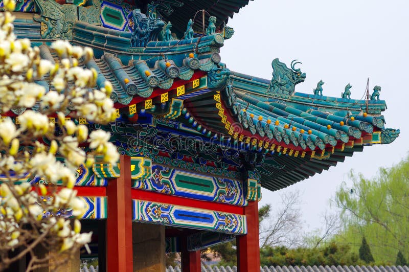 Chinese building stock photo. Image of mirror, turnup - 39268960