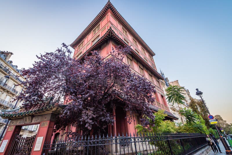 Chinese building in Paris editorial stock image. Image of traditional ...