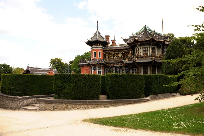 Chinese building in park stock photo. Image of beautiful - 62336670