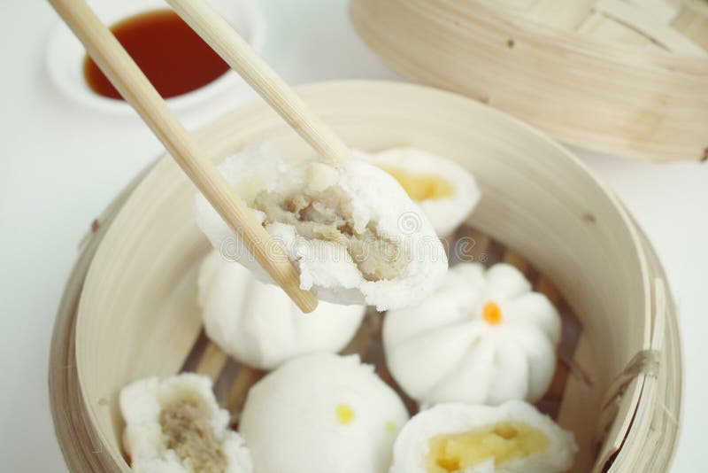 Chinese bun - dim sum stock image. Image of fast, dinner - 55635397