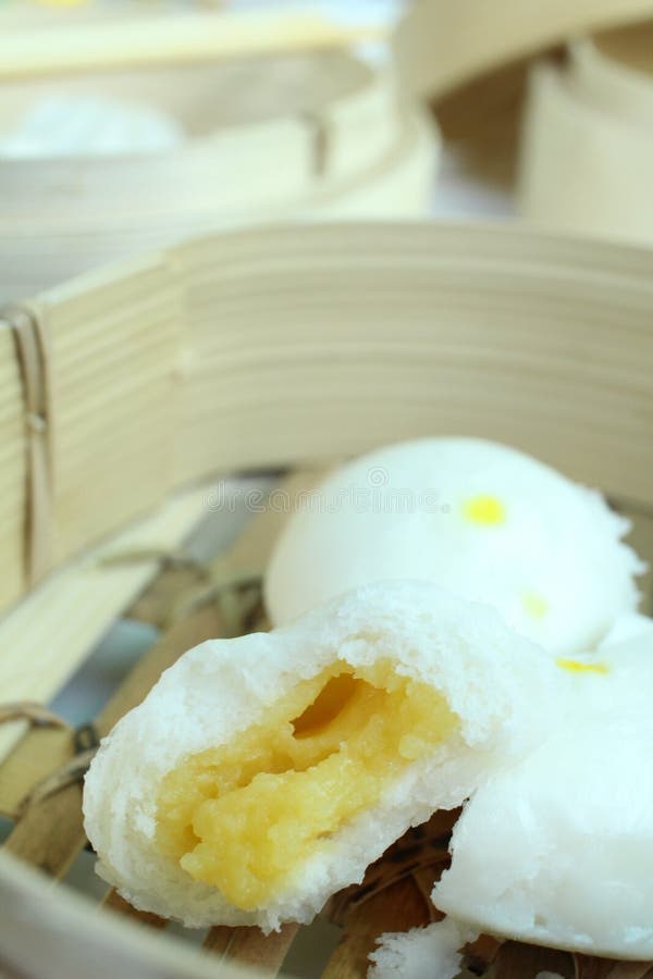 Kuih Pau or Chinese Steamed Bun Stock Image - Image of fluffy, texture ...