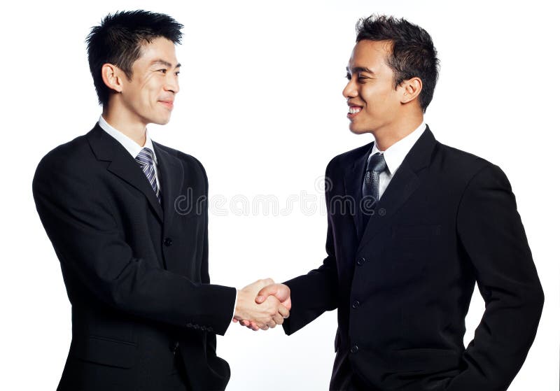 Chinese Businessman Shaking Hands with African Stock Image - Image of ...
