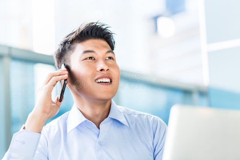 Chinese Businessman Using Phone Stock Image - Image of talking, china ...
