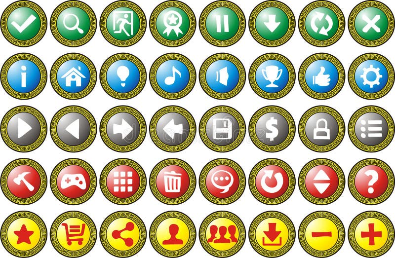 Web Buttons Sets stock illustration. Illustration of button - 923657