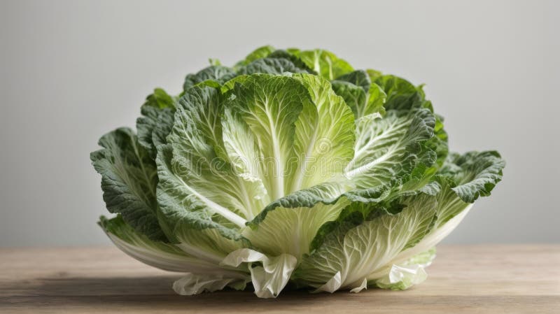 Chinese Cabbage Stands on a White. Isolated Stock Illustration ...