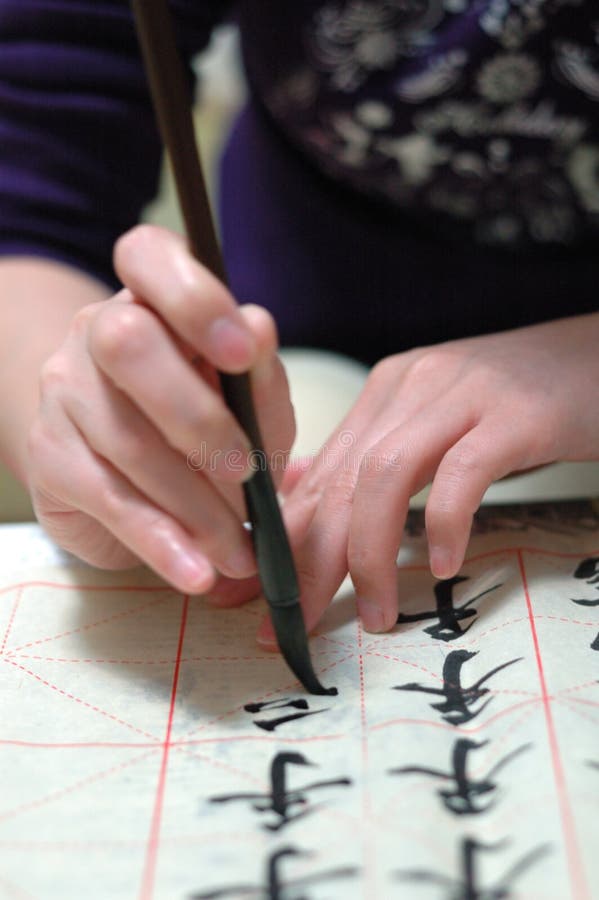 Chinese Calligraphy stock image. Image of black, language - 4905419