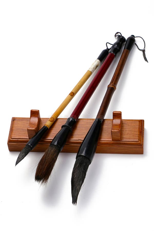 Chinese Calligraphy Brushes Stock Photo - Image of skills, ancient ...