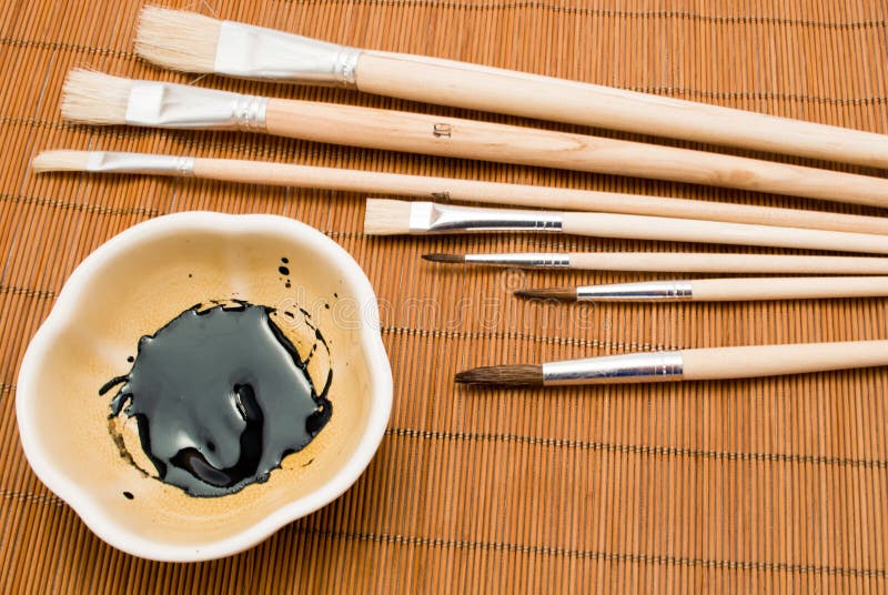 Chinese Calligraphy Kit stock photo. Image of style, japanese - 20317360