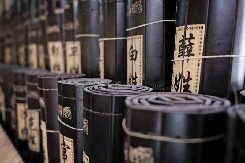 Chinese Calligraphy Scrolls Stock Photo - Image of script, orient: 57130894