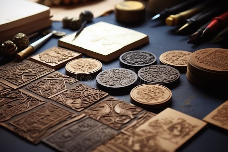 Chinese Calligraphy Tools and Hieroglyphs on the Table. Ai Generated ...