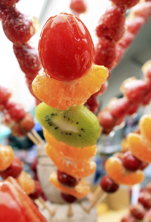 Caramelized Fruits Chinese Street Food In The Hutongs Of Beijing ...