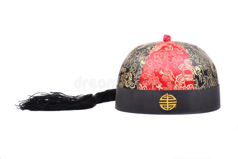Traditional Chinese cap stock photo. Image of isolated - 13478218