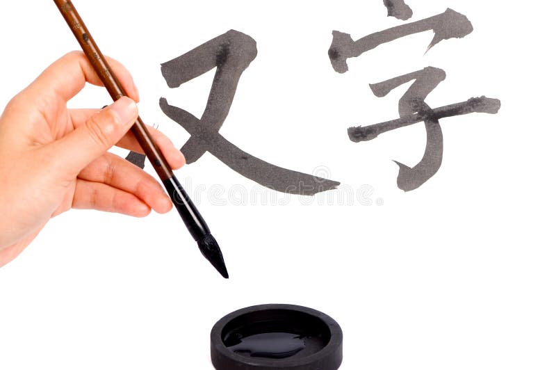 Chinese characters stock image. Image of painting, words - 9803561
