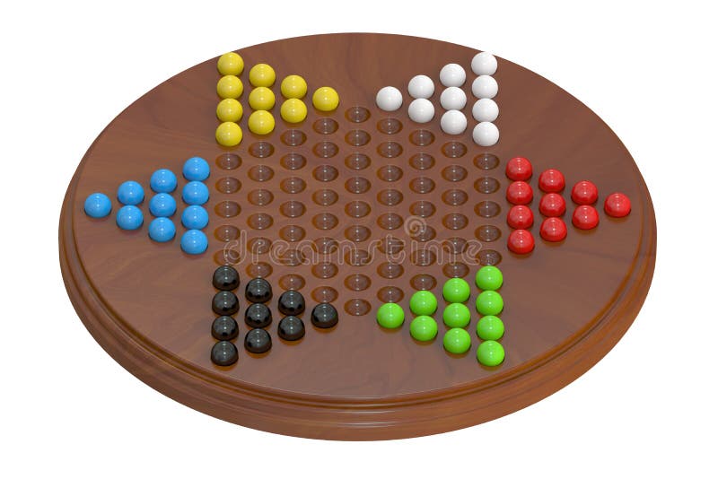 Chinese checkers, 3D stock illustration. Illustration of asian - 72807466