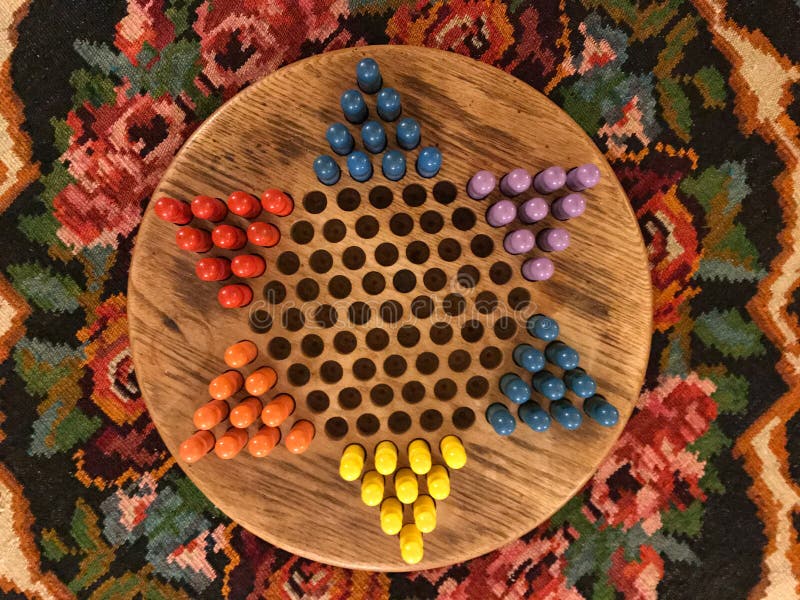 Chinese Checkers Overhead Shot Stock Photo - Image of paint, circles ...
