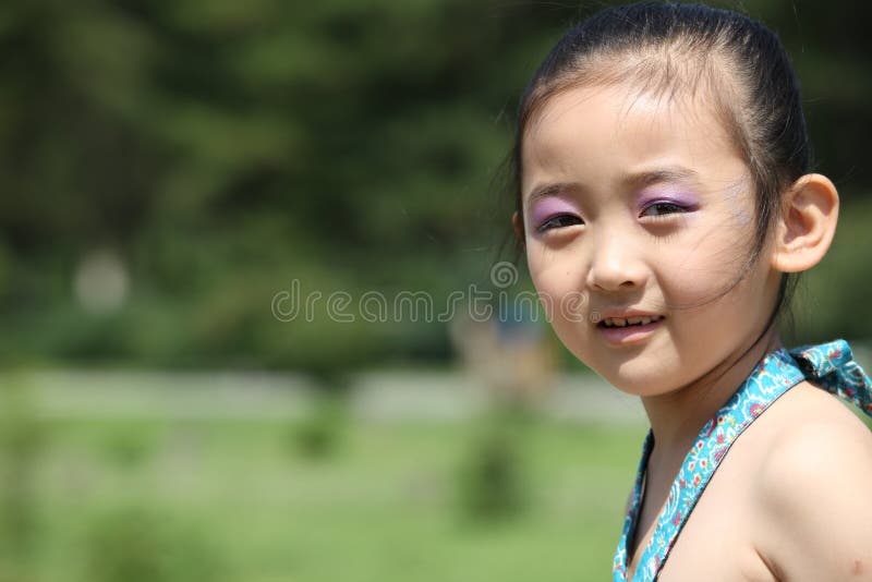 The Surprised Chinese girl stock image. Image of little - 21608765