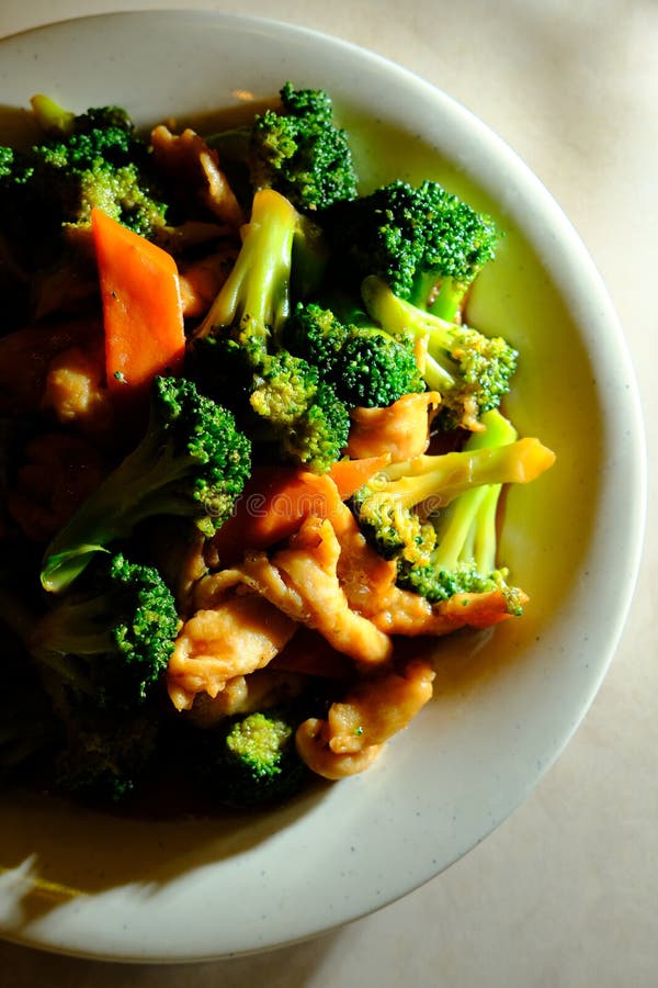 Chinese Chicken and Broccoli Stock Image - Image of dark, chinatown ...