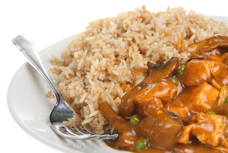 Chinese Chicken Curry Takeaway Stock Photo - Image of macro, cuisine ...