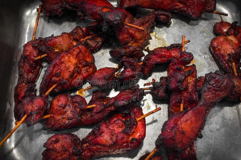 Chinese Chicken Kebabs stock photo. Image of teriyaki - 75094708