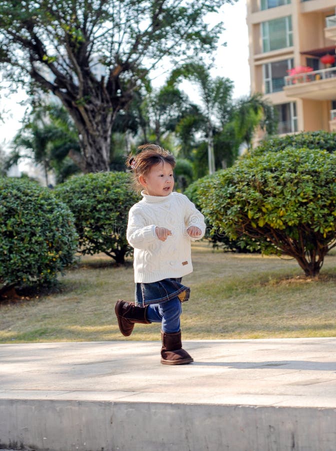Chinese child running stock photo. Image of chubby, body - 7978514