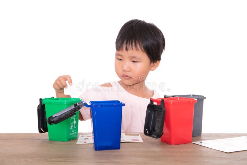 Chinese Children are Learning about Garbage Classification Stock Image ...