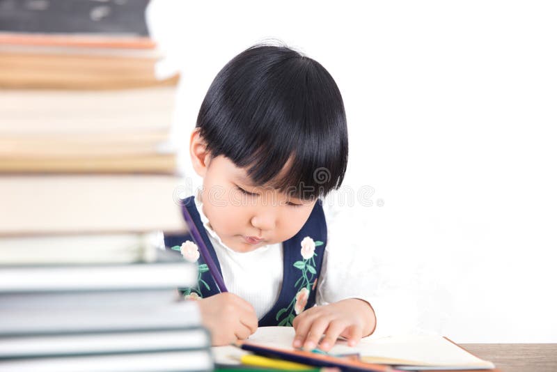 Chinese Children are Learning Indoors Stock Photo - Image of educate ...