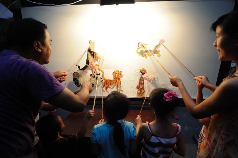 Chinese Children Shadow Play Performances Editorial Image - Image of ...