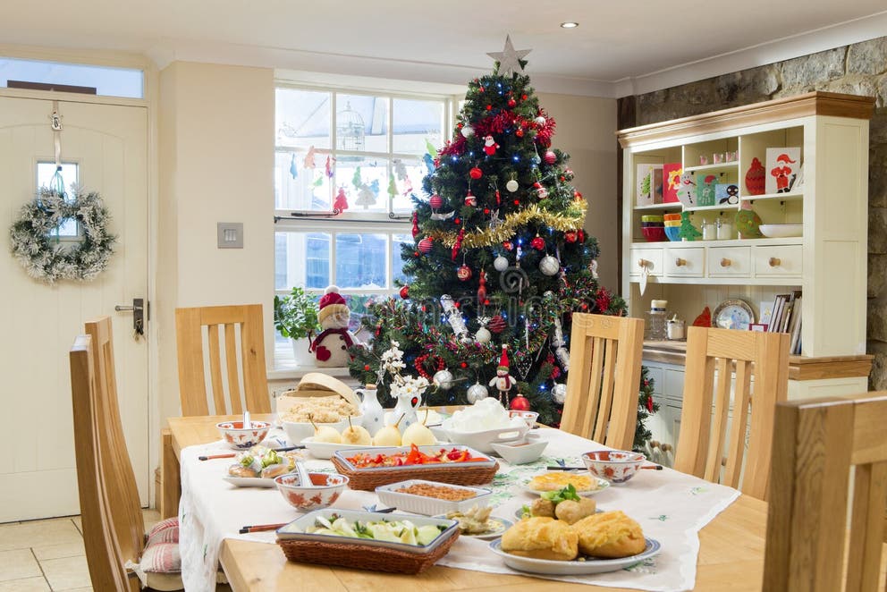 Chinese Christmas Dinner stock image. Image of baubles - 72873633