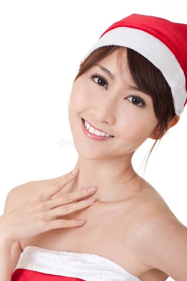 Christmas lady stock image. Image of beautiful, china - 16384503