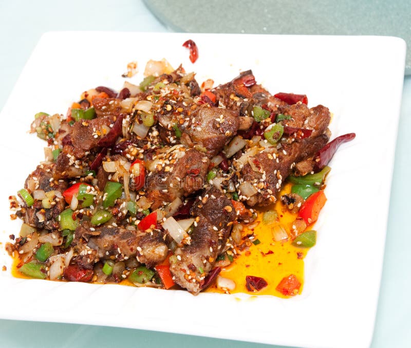 Chinese Chuan Food stock photo. Image of chicken, fried - 8435736