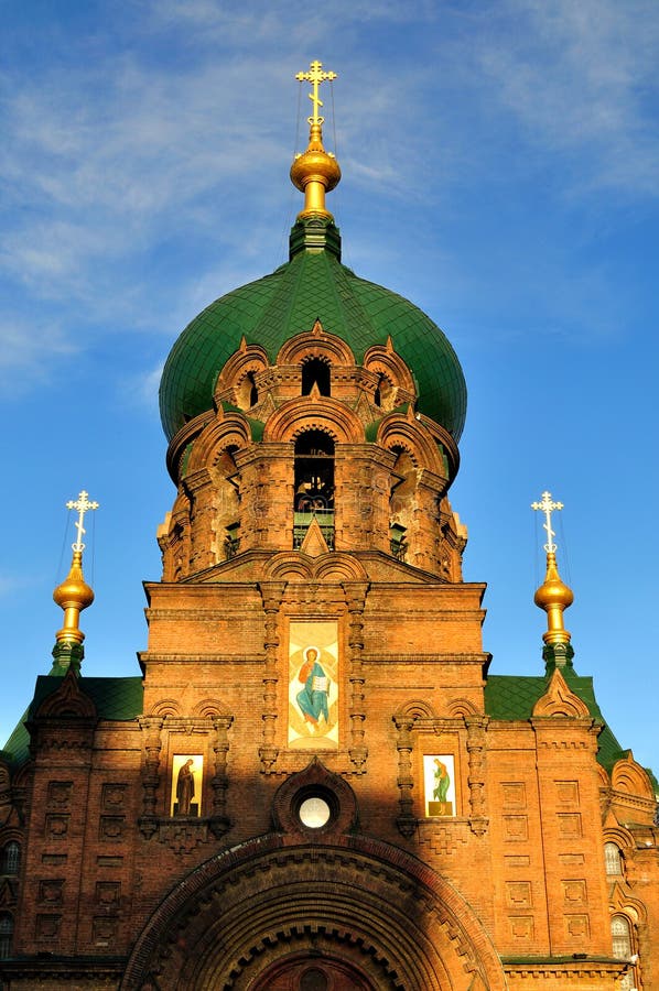 Chinese Church in Qingdao City Stock Photo - Image of qingdao, orthodox ...