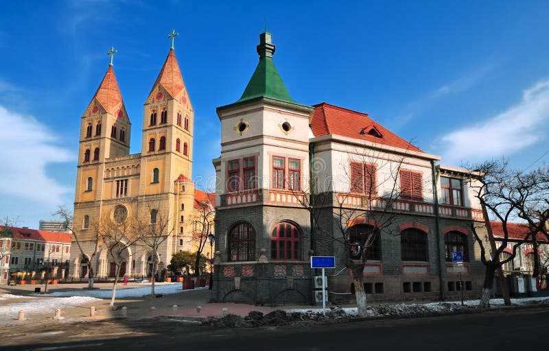 Chinese Church in Qingdao City Stock Photo - Image of qingdao, orthodox ...