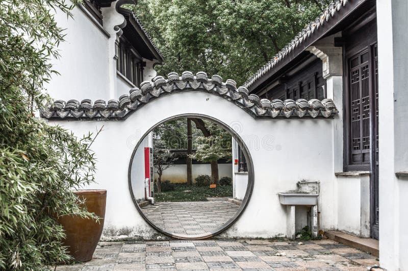 Moon gate stock image. Image of gate, park, chinese - 172624405