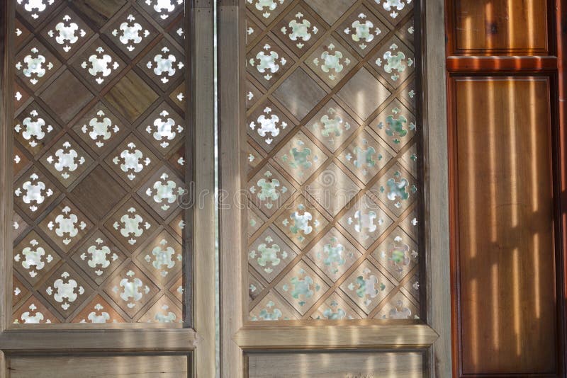 Chinese Classical Wooden Building Art Window Texture Stock Photos ...