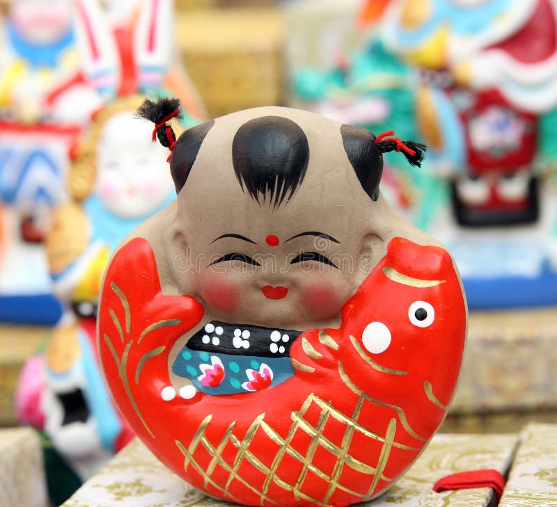 Chinese clay figurine. stock photo. Image of decoration - 7944628