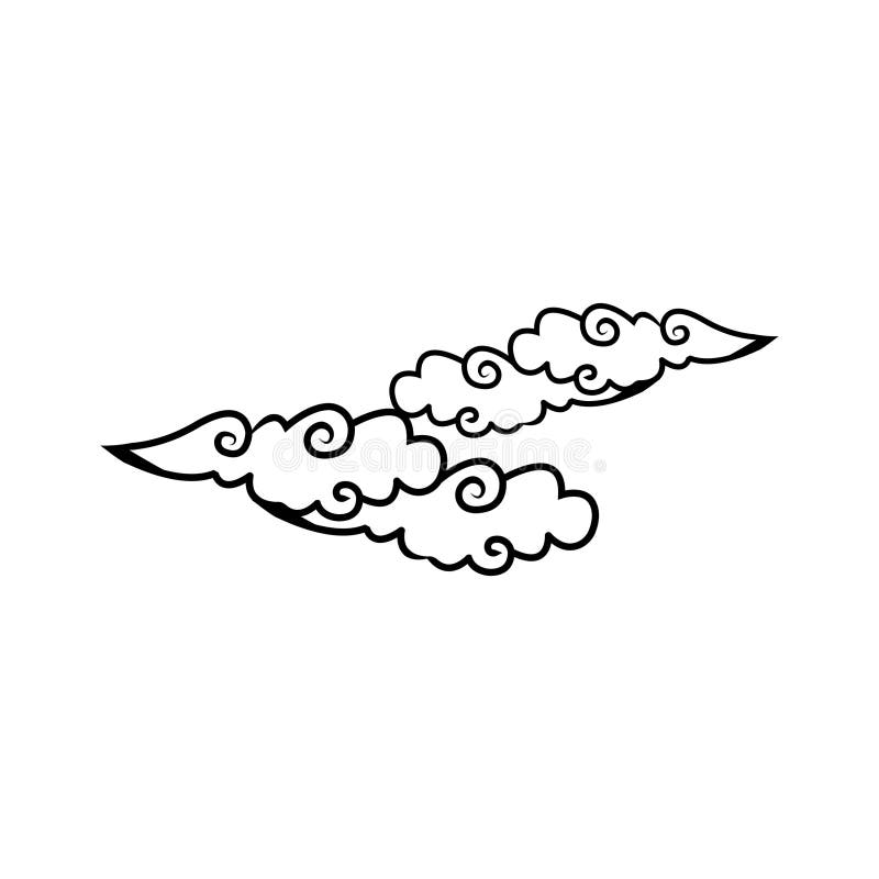Chinese Cloud or Japanese Cloud Icon,illustration Design Template Stock ...
