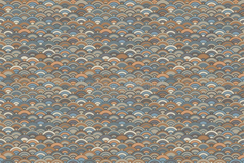 Chinese Cloud or River Seamless Pattern Vector. Traditional Asian ...