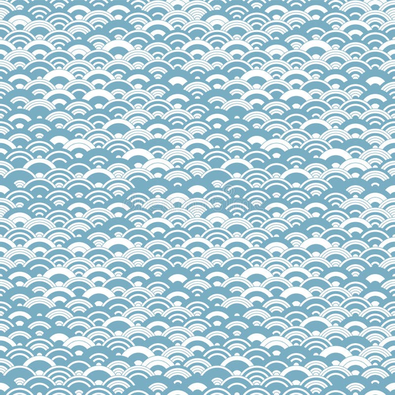 Chinese Cloud or River Seamless Pattern Vector. Traditional Asian ...