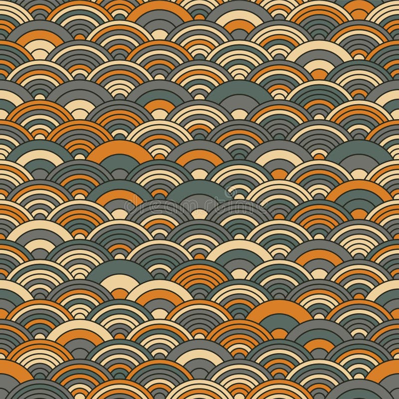 Chinese Cloud or River Seamless Pattern Vector. Traditional Asian ...