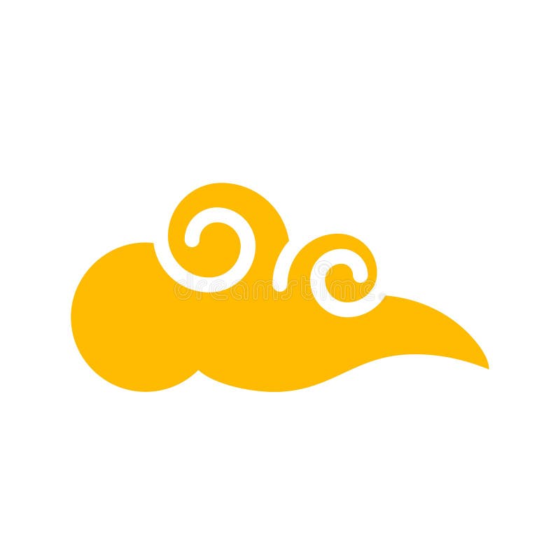 Chinese Cloud Vector, Chinese Lunar New Year Solid Icon Stock Vector ...