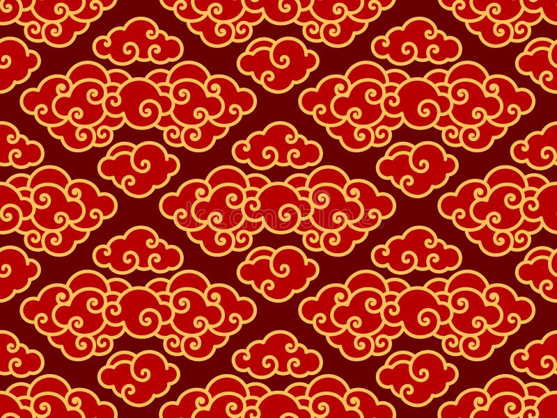 Chinese Clouds Traditional Seamless Pattern Vector Stock Vector ...