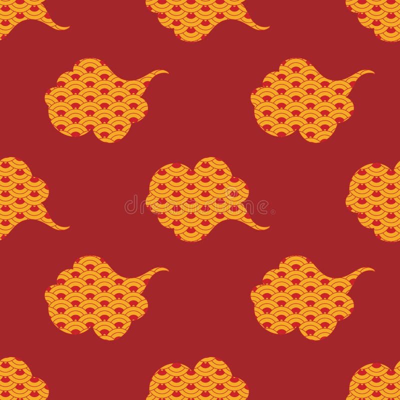 Ancient Chinese Seamless Cloud Pattern Stock Illustrations – 179 ...