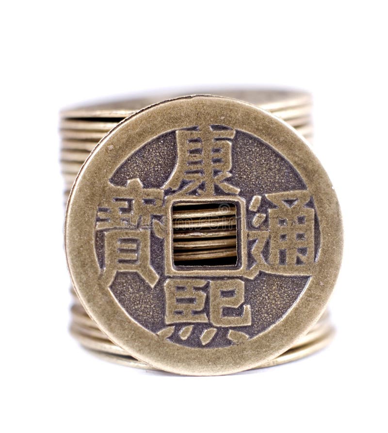 Chinese coin stock photo. Image of ascendant, golden - 18546634
