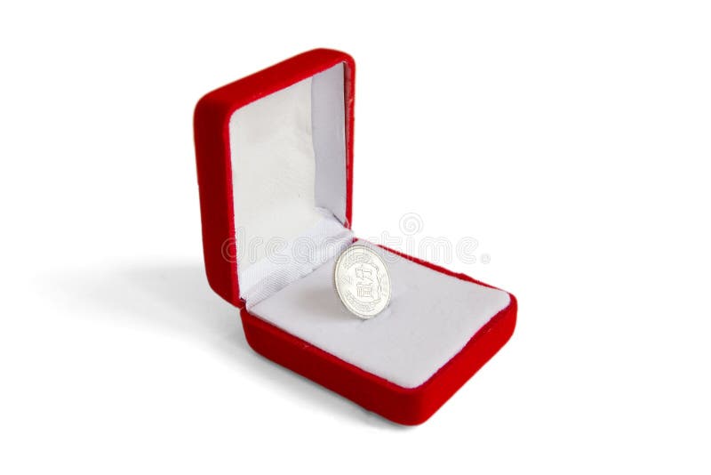 Chinese Coin in a Box stock image. Image of crisis, currency - 10263657