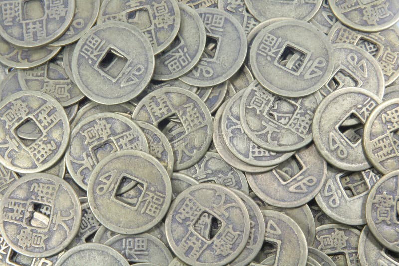 Ancient Chinese Coins in a Pile Stock Photo - Image of east, coins: 4182544