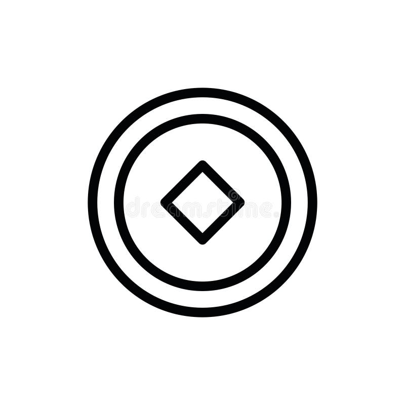 Chinese Coins Icon Illustration Stock Vector - Illustration of currency ...