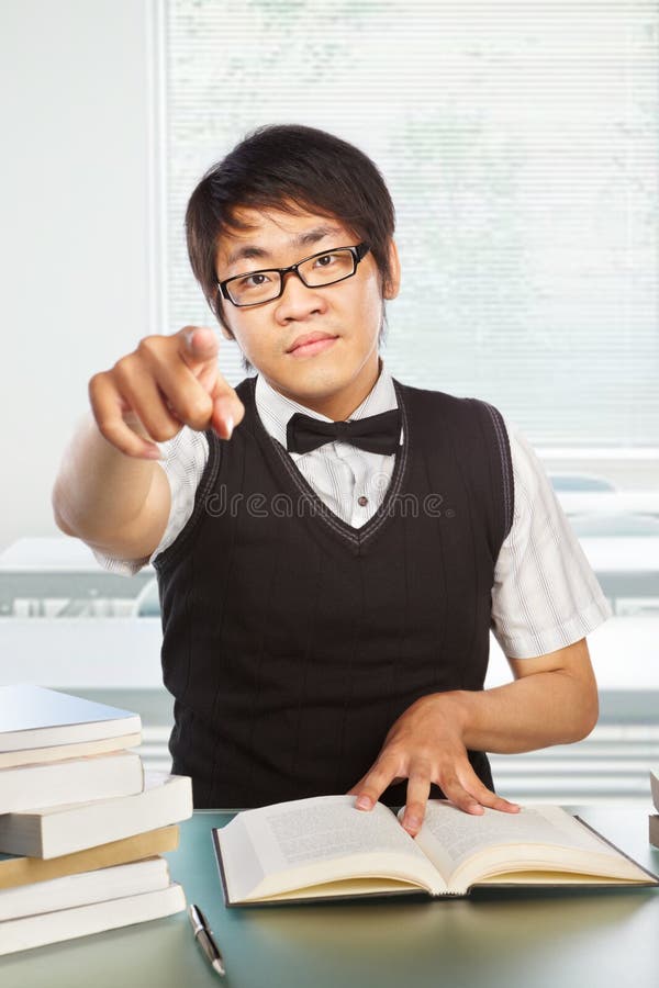 Chinese College Male Student Stock Photo - Image of glasses, chinese ...