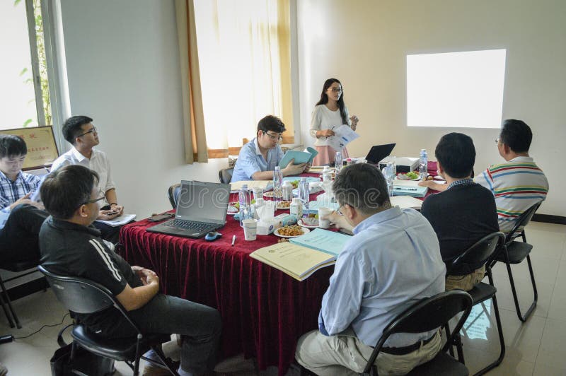 Chinese College Student during the Presentation Editorial Photo - Image ...