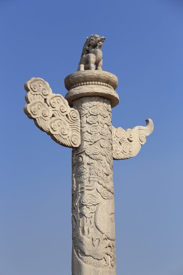 Tiananmen Ornamental Columns Editorial Stock Image - Image of asia ...