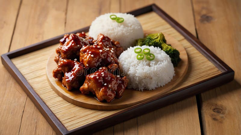 Chinese Common Dish General Tsos Chicken Isolat Background Stock ...